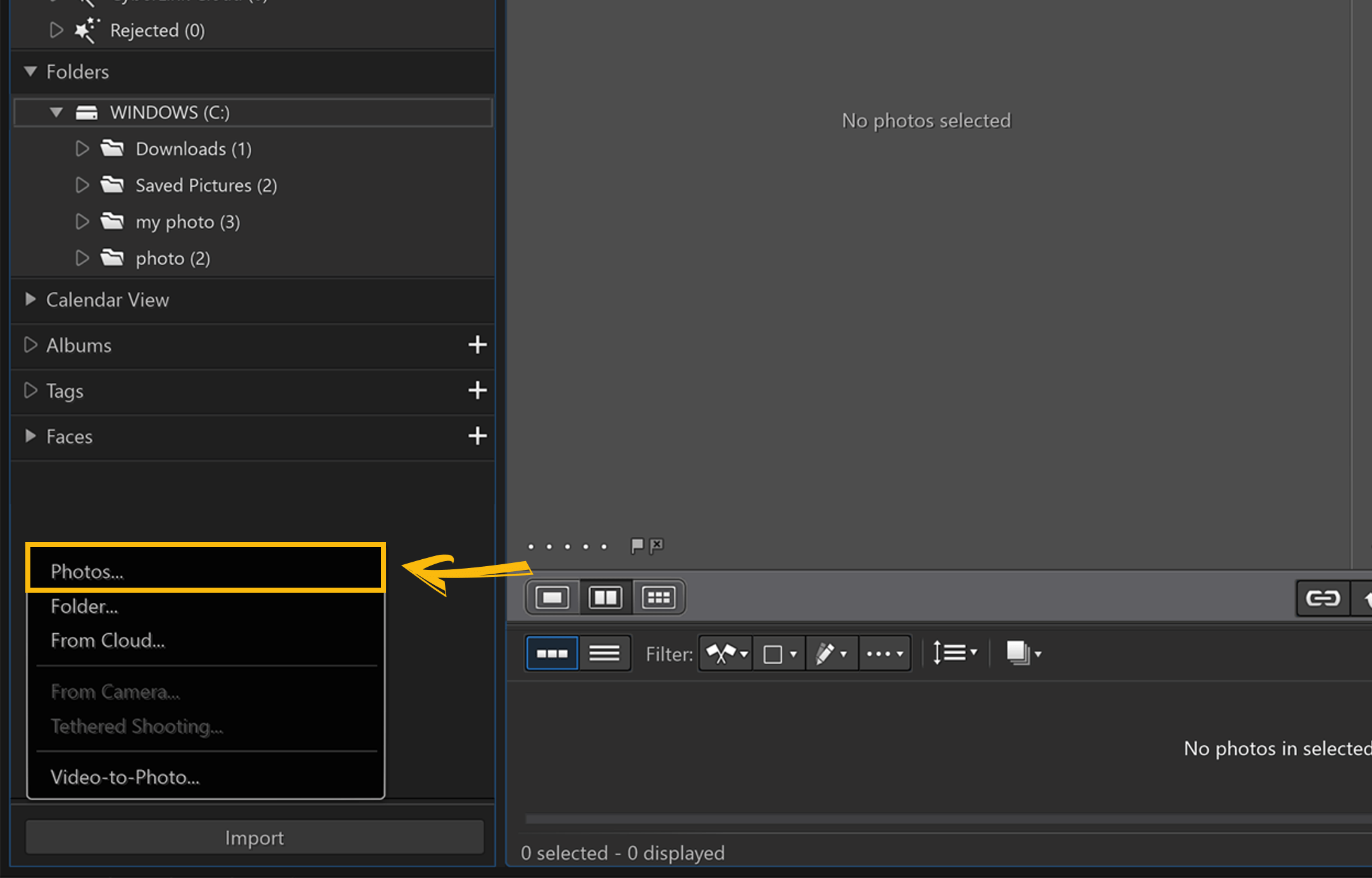 How to Import and Organize photos