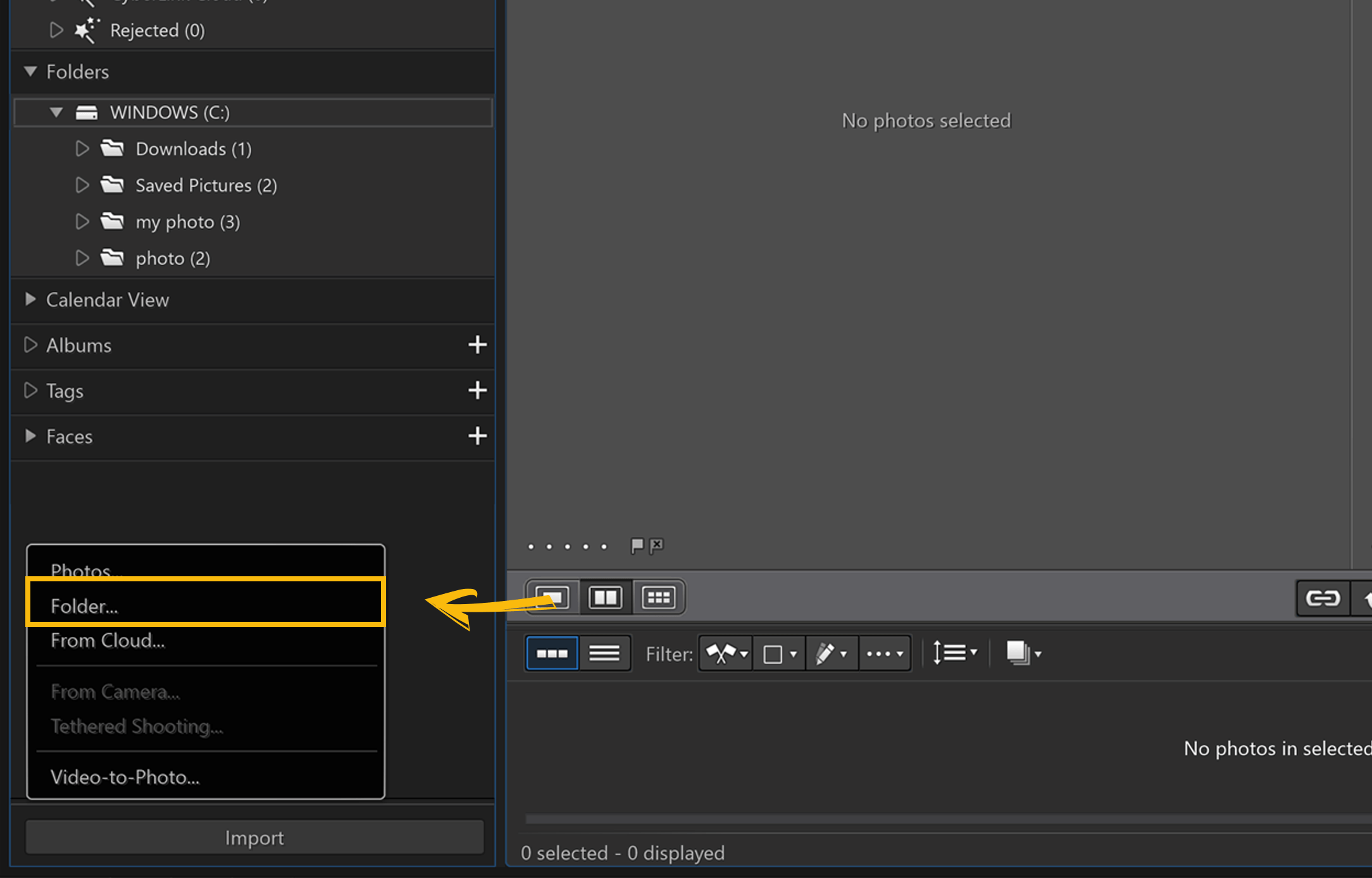 How to Import and Organize photos