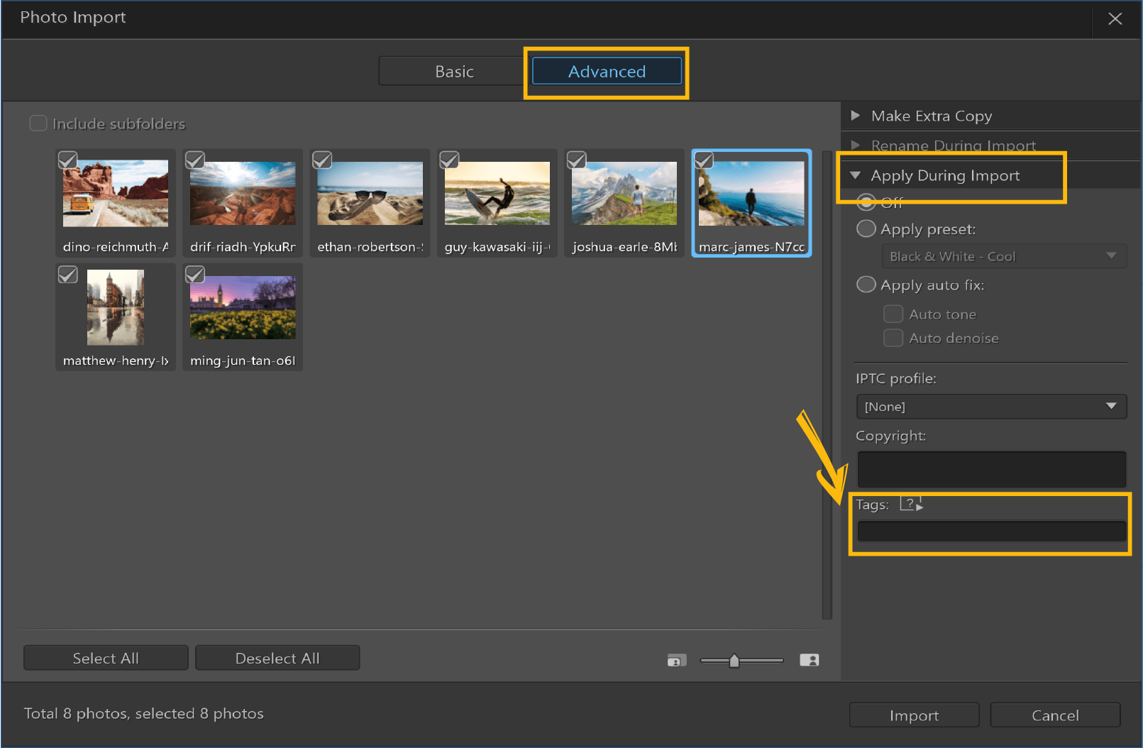 How to Import and Organize photos