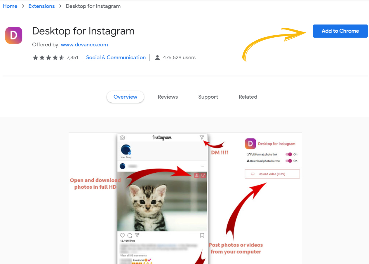 How to upload photos to Instagram from Windows PC?