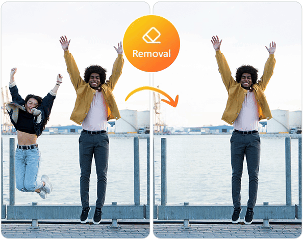 Remove Unwanted People from Photos Online for Free with AI