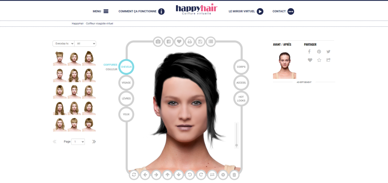 Simulateur De Coupe De Cheveux